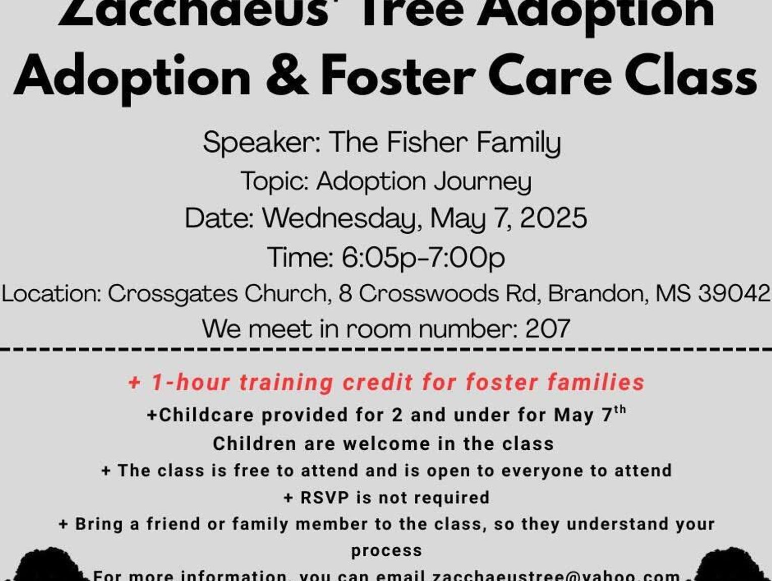 Zacchaeus' Tree Adoption Ministry Adoption and Foster Care Class